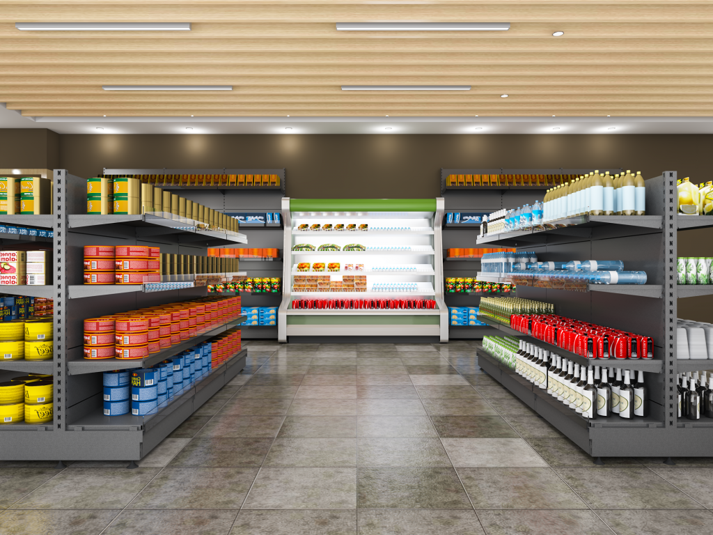 Unique Gondola System and ShopFitting for Food and Beverages